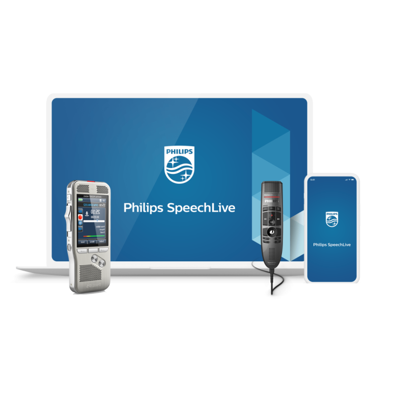 PHILIPS SpeechLive Basic (PCL1051) - Solution Cloud de dictée et transcription de vos paroles en ...