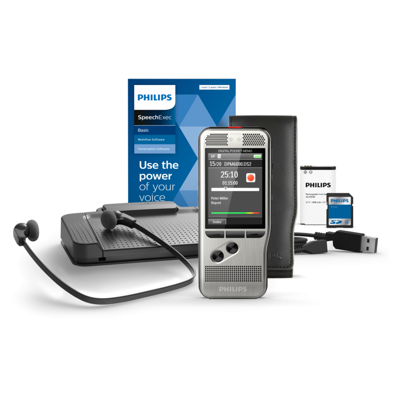 PocketMemo – Kit de Dictée et Transcription Philips DPM6000